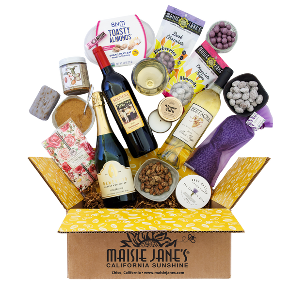 Pamper Her Box - With Sparkling, Red, or White Wine | Maisie Jane's